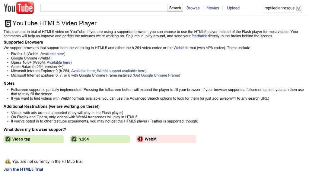 Enabling HTML5 YouTube Video Player | HTML Goodies